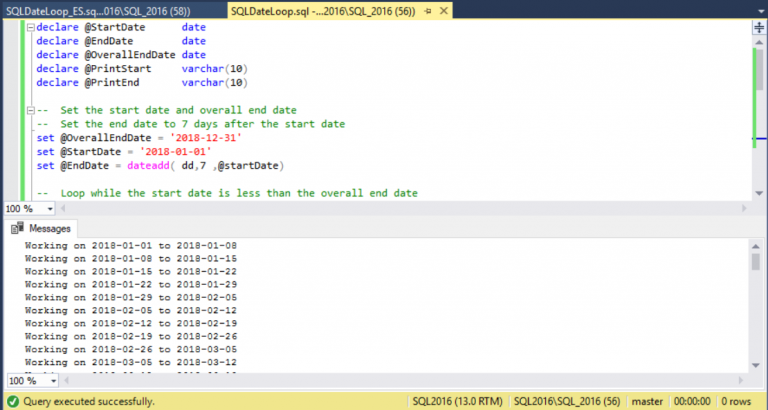 Loop Over Dates In Sql Server Rudy Rodarte Com